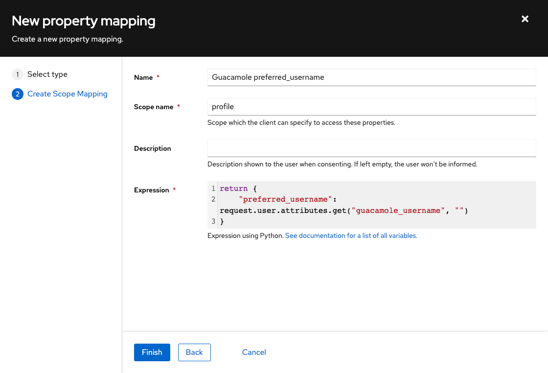 Authentik Set Custom Username For Oauth Application Eg For Apache Guacamole Via A Property 2531